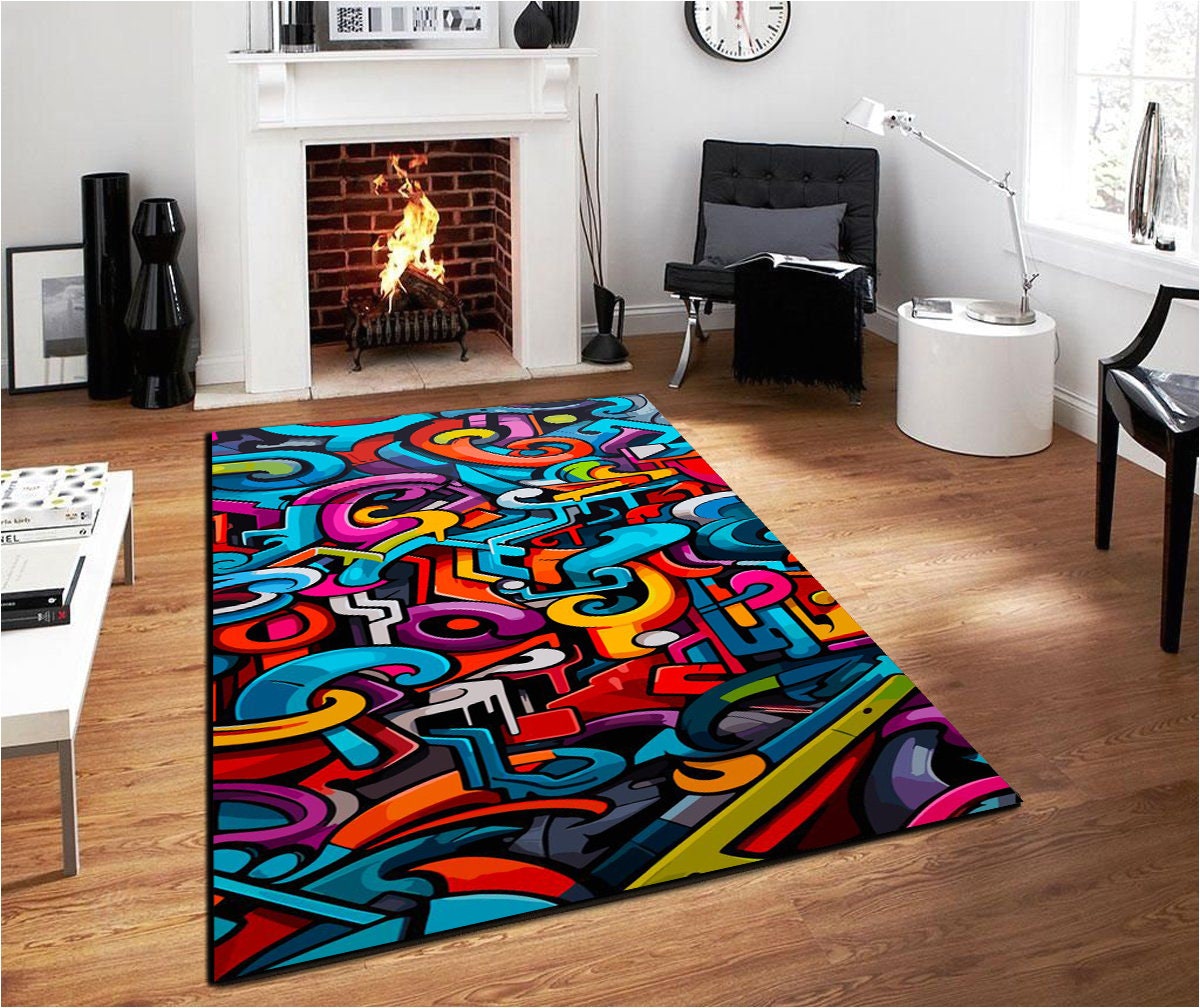 Colourful Rug, Aesthetic Rug, Cool Rug, Popular Runner, Arts Rug ...