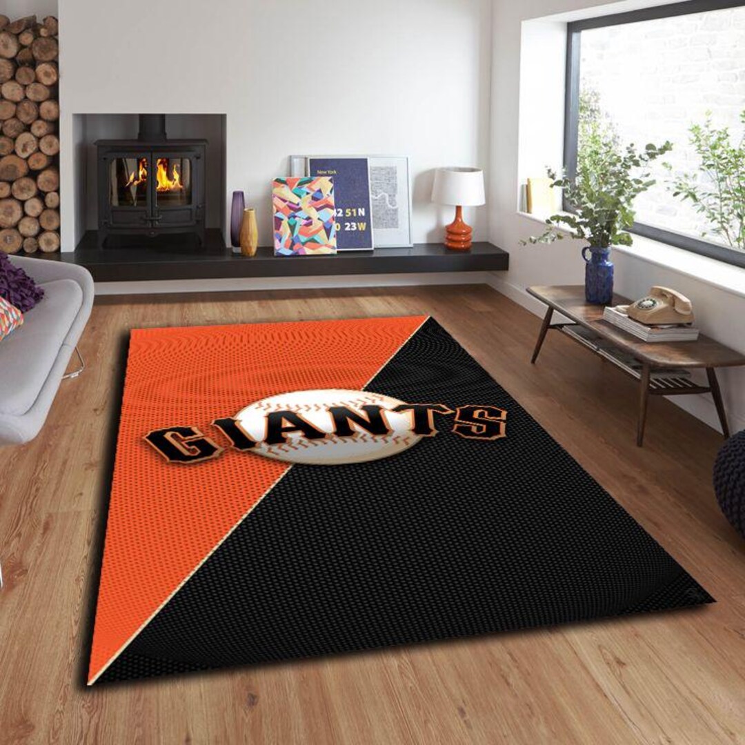 San Francisco Giants Rug, Major League Baseball Rug, Baseball Decor Rug ...
