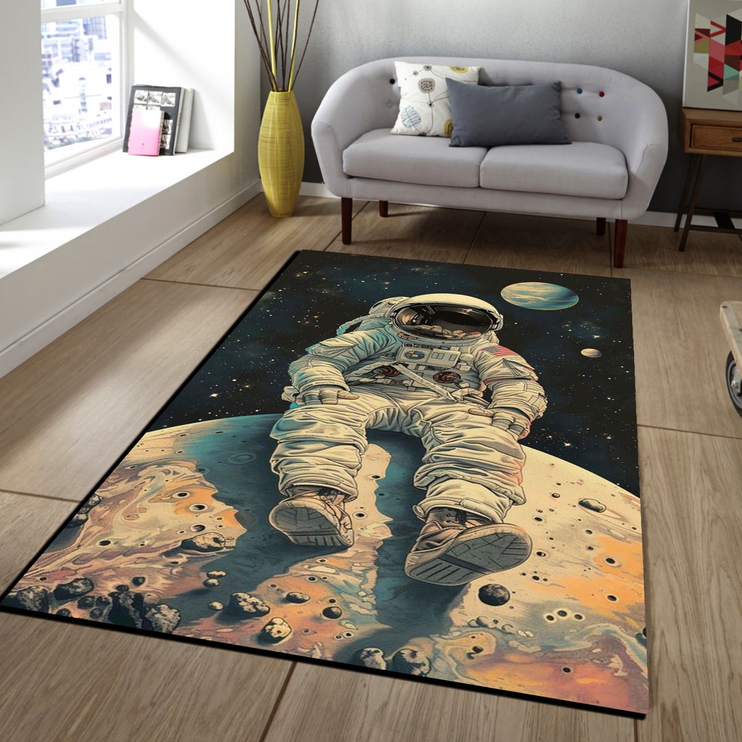 Astronaut Rug, Space Rug, Science Rug, Popular Runner, Gifts Rug ...