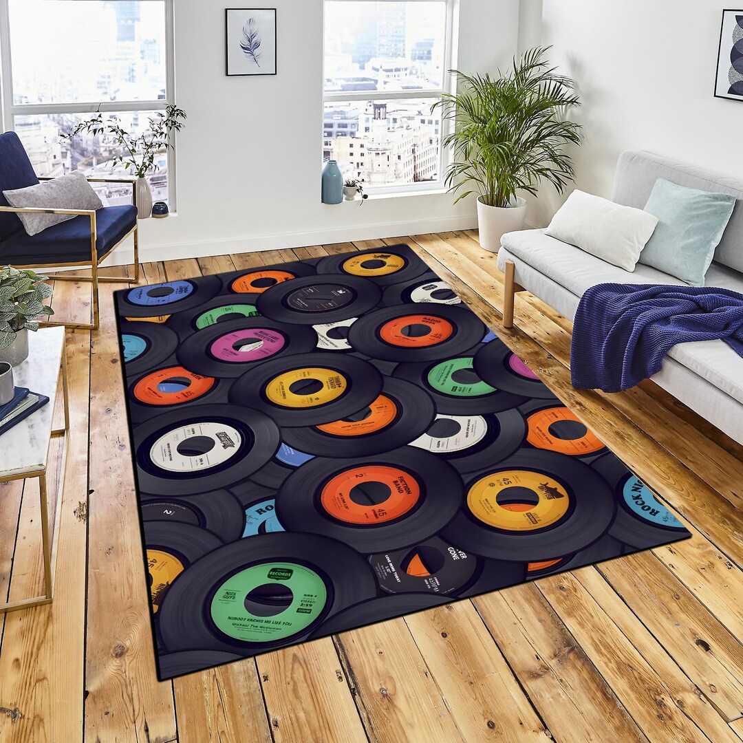 CD Rug, 90's Rug, Cassette Rug, Cassette Decor Rug, Popular Rug, Living ...