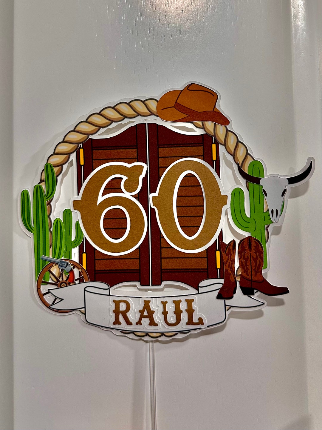 Cowboy Cake Topper / Cowboy Themed Cake Topper / Western Cake Topper ...