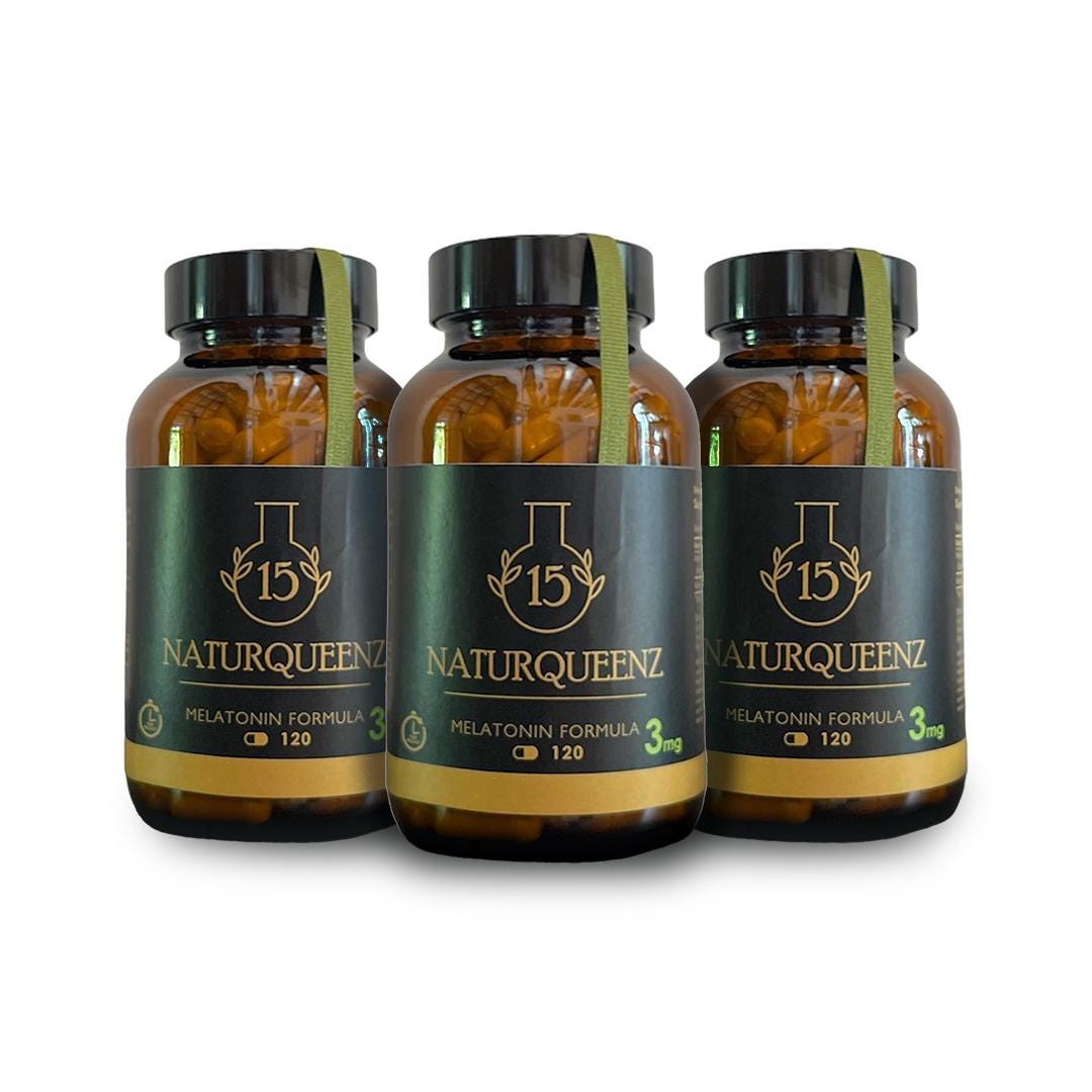 3x Melatonin 3 Mg 120 Capsules for Sleeping Well Prolonged Release With ...