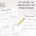 Pet Health Record - Printable and Fillable Digital Download - Etsy