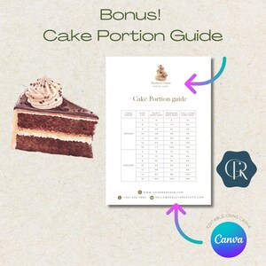 Editable Printable Cake Order, Business Price List, Editable Canva ...