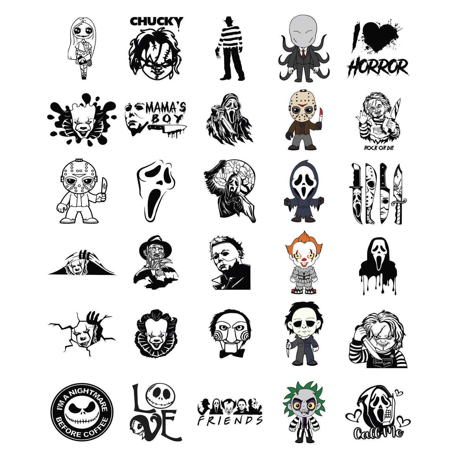 Horror SVG Bundle, Horror Characters SVG, Horror Movie Svg Bundle ...