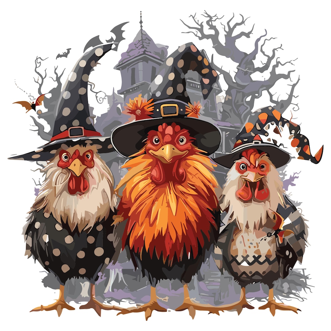 Chicken Halloween PNG, Spooky Chickens Png, Halloween Chickens Png ...