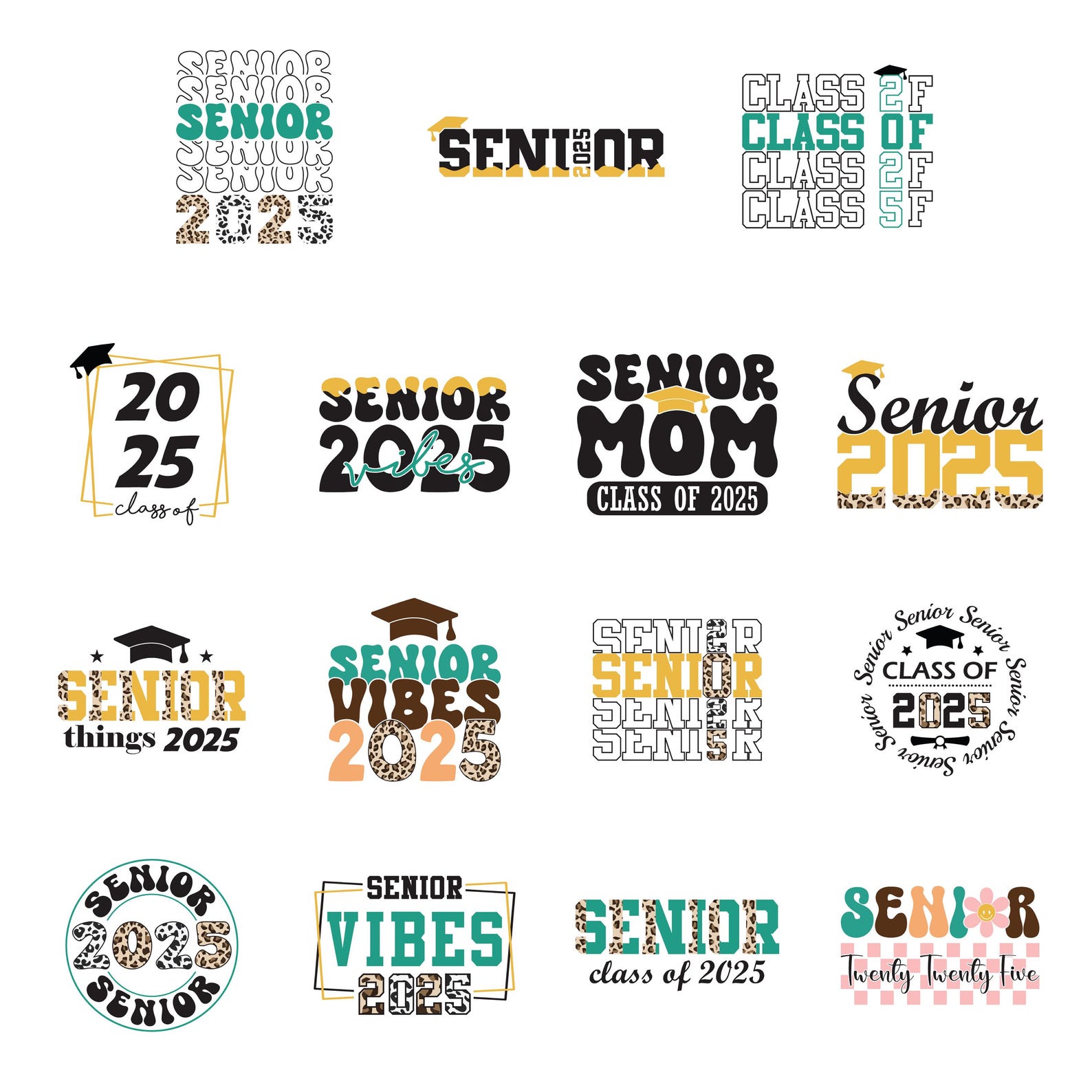 Senior 2025 SVG Bundle, Senior 2025 SVG, Graduation Svg Bundle, Senior ...