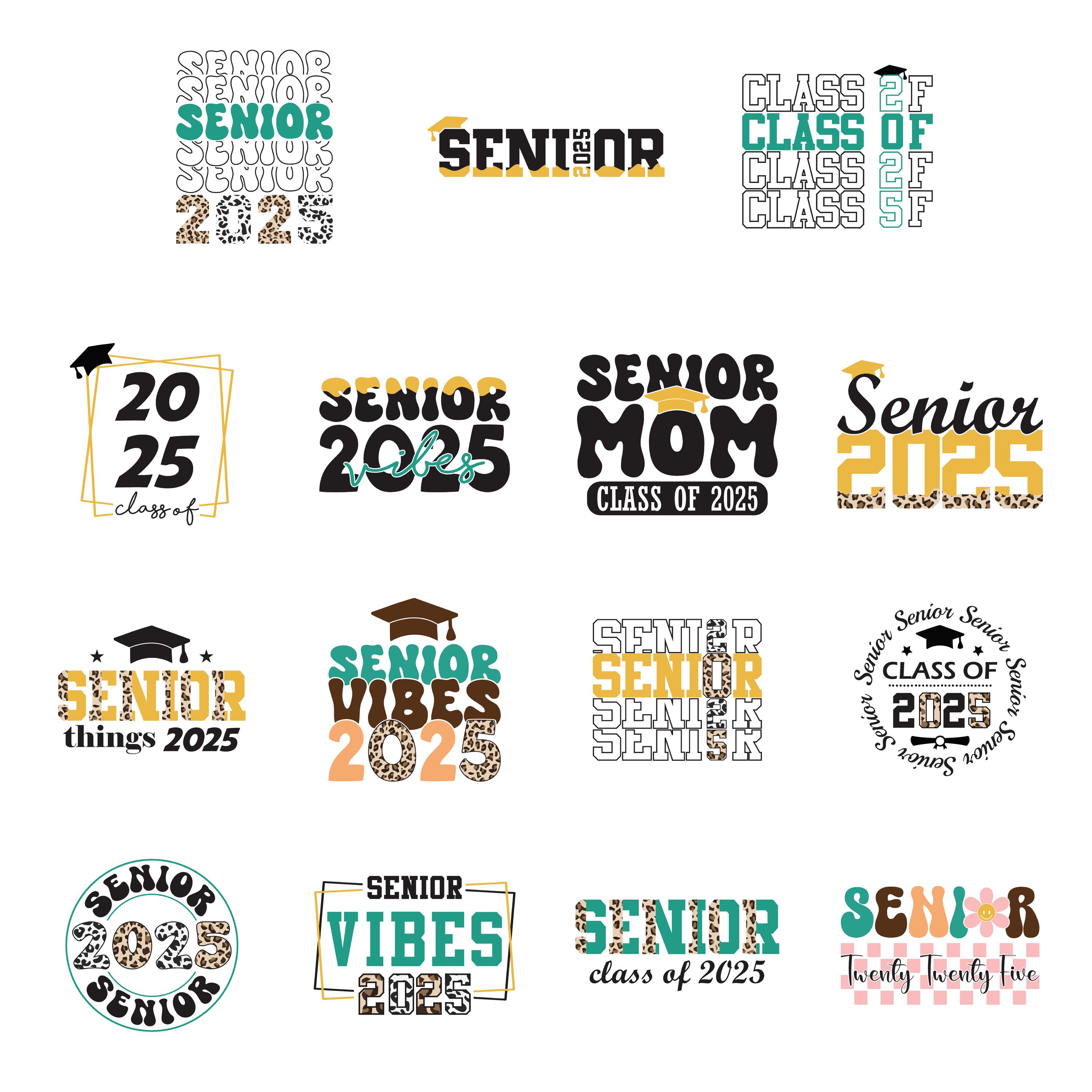 Senior 2025 SVG Bundle, Senior 2025 SVG, Graduation Svg Bundle, Senior ...