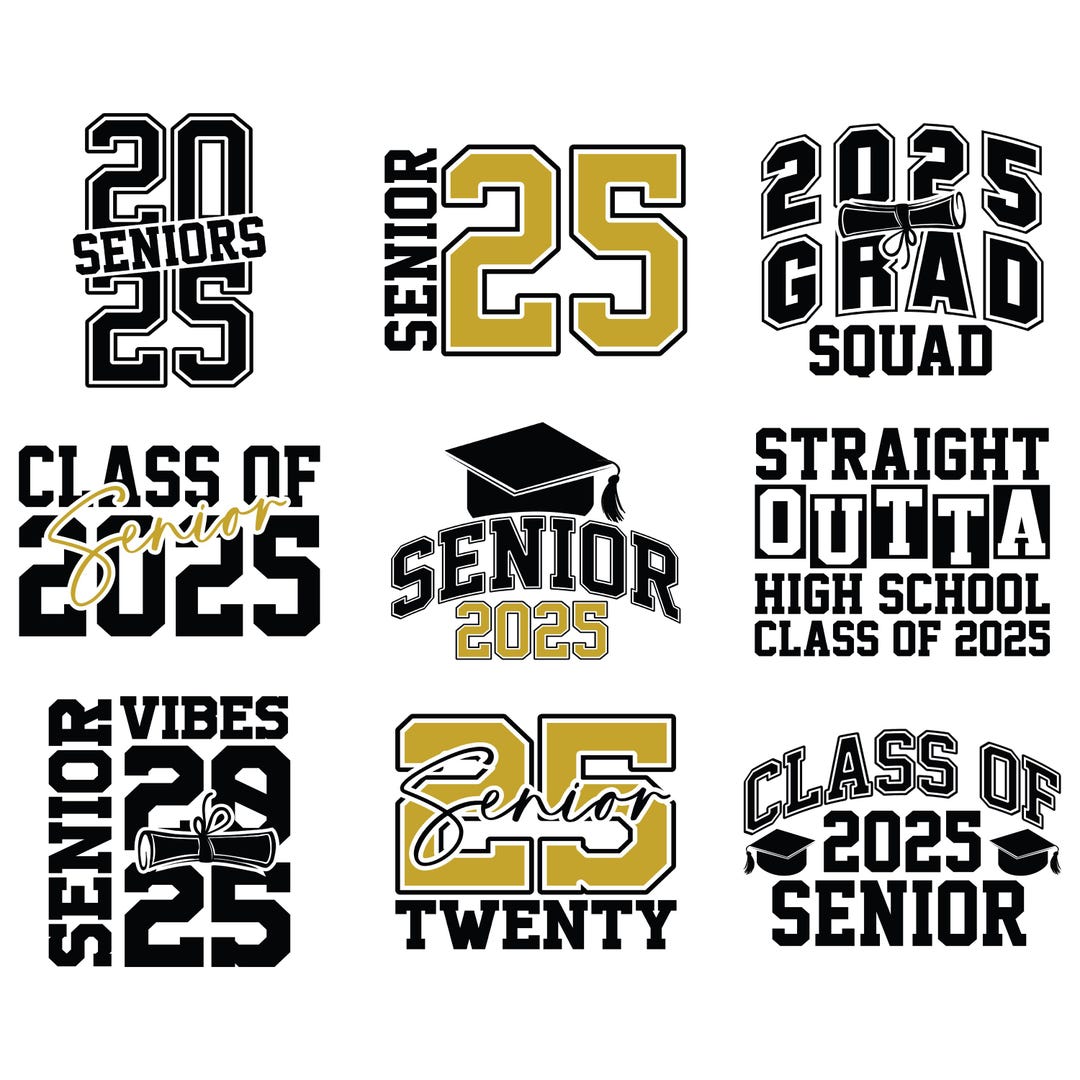 Senior 2025 SVG Bundle, Senior 2025 SVG, Graduation Svg Bundle, Senior ...