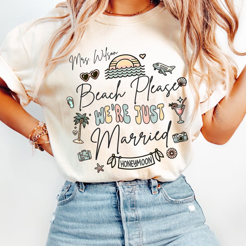 Personalized Honeymoon Shirts: Beach Newlywed Matching Tees - Etsy