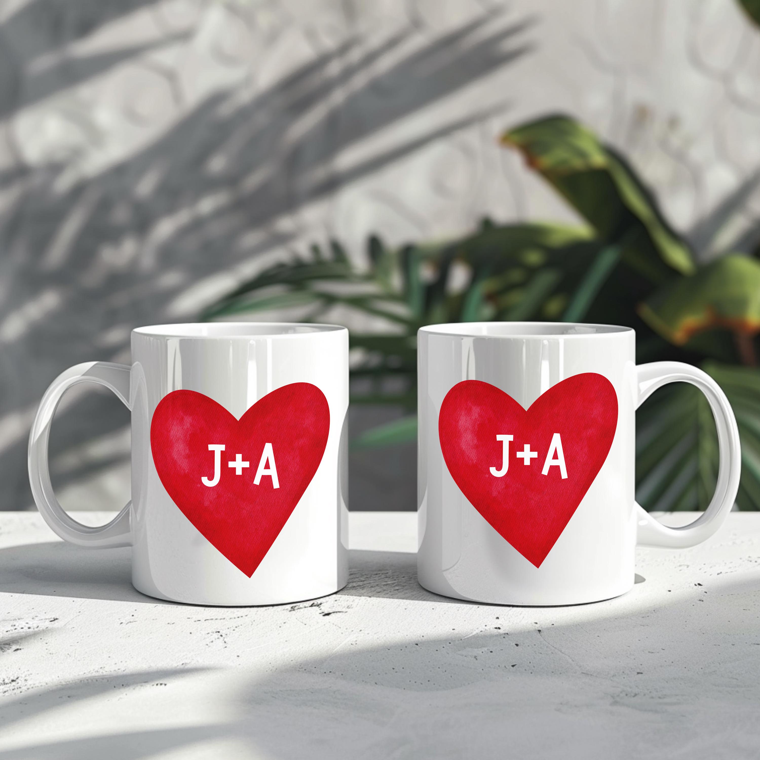 Personalized Couple Mug/custom Couple Initial Mug Set/personalized ...