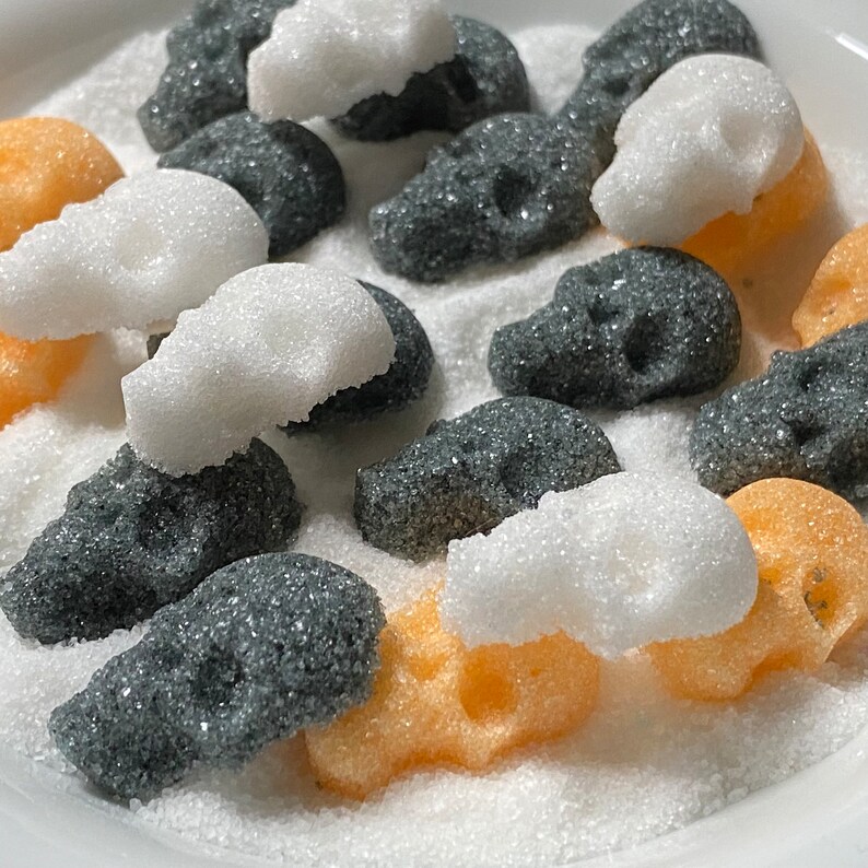 Halloween Mix Sugar Shapes for a Spooky Tea Party: All Skulls sugar ...