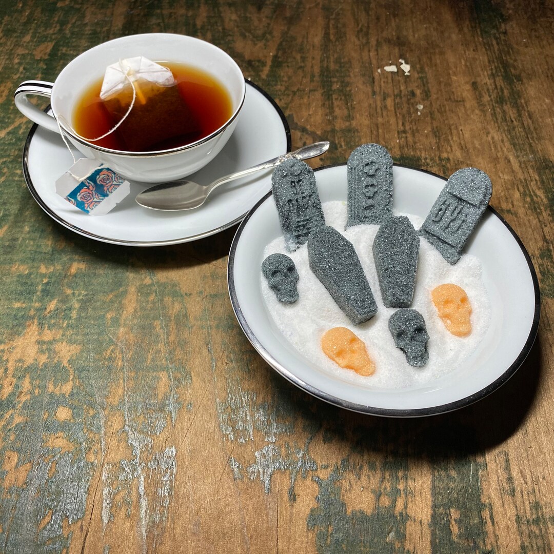 Halloween Mix Sugar Shapes for a Spooky Tea Party: Headstones, Coffins ...