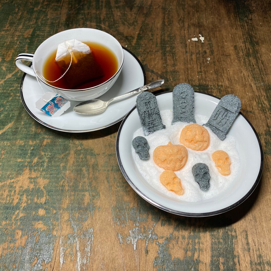 Halloween Mix Sugar Shapes for a Spooky Tea Party: Headstones, Pumpkins ...