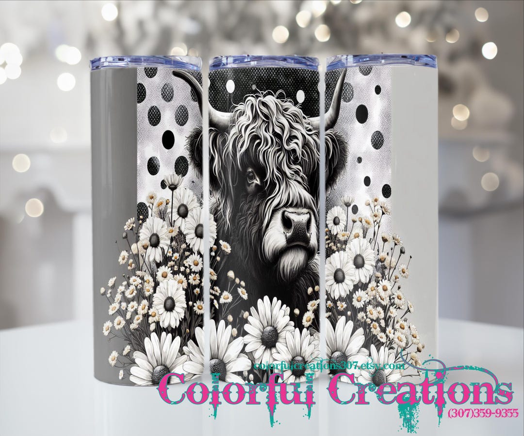 B&W HIGHLAND COW Wrap Bundle - Etsy