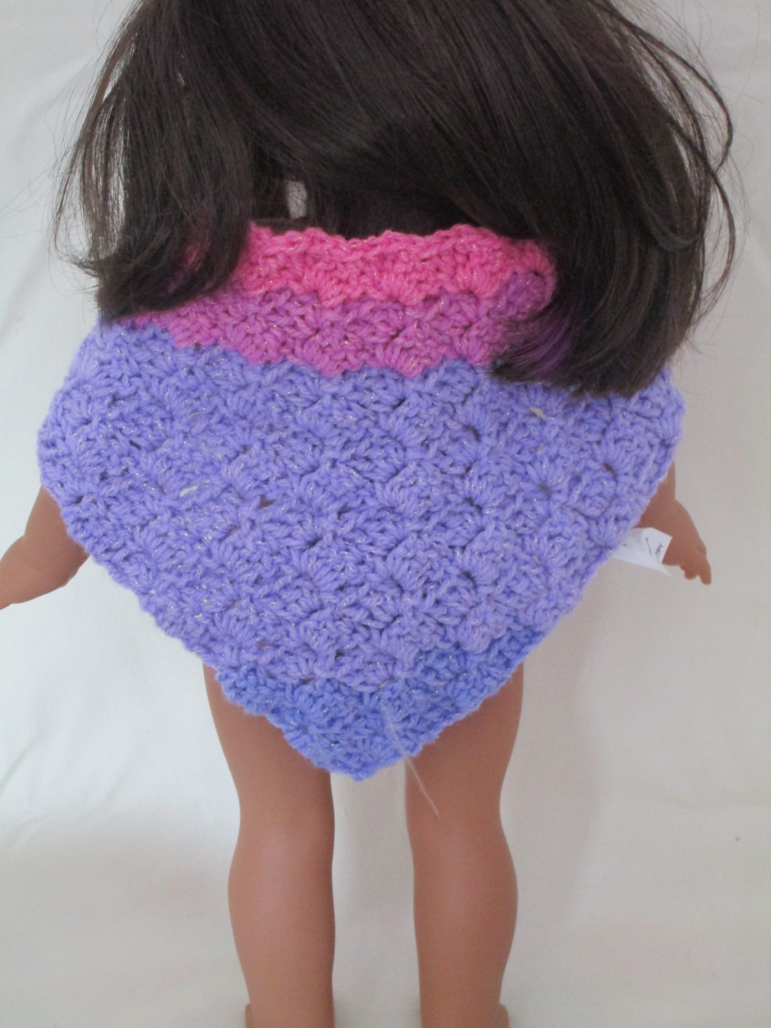 Shawl, Shades of Purple and Pinks, Crocheted to Fit AG 18 Inch Dolls - Etsy
