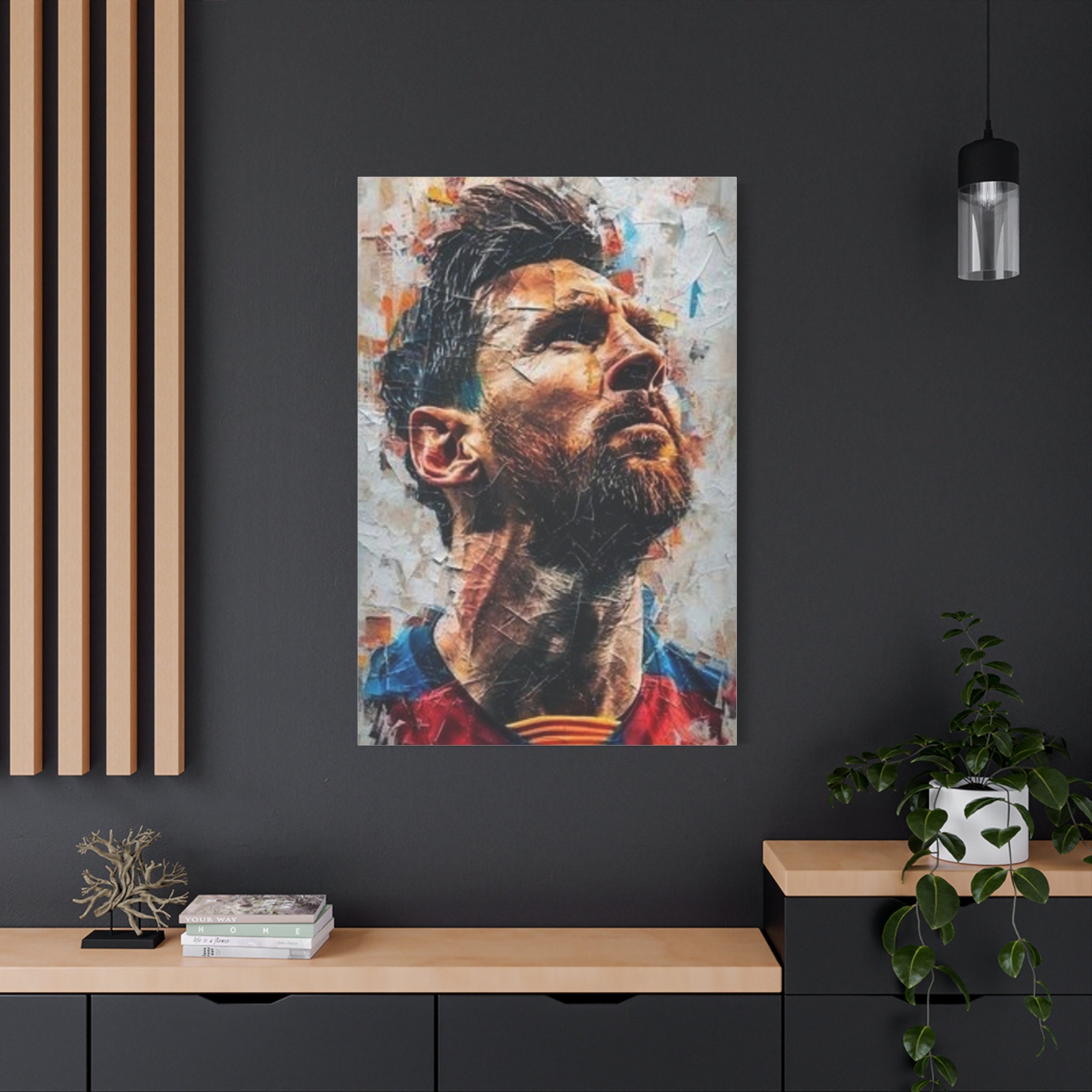 Lionel Messi Canvas, Messi Poster, Soccer Painting, Argentina Prints ...