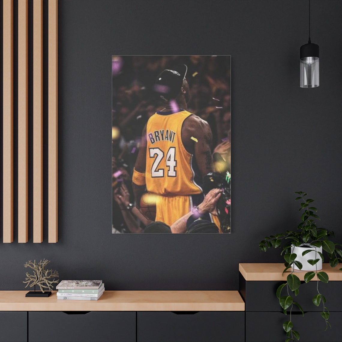 Kobe Bryant Canvas, Kobe Poster, Basketball Wall Art, NBA Fan Gift ...