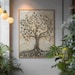 Family Tree Wall Art Earth Tone Genealogy Chart Heritage Decor Rustic ...