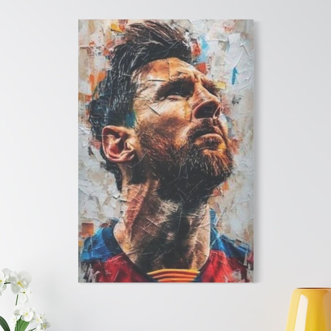 Lionel Messi Canvas, Messi Poster, Soccer Painting, Argentina Prints ...