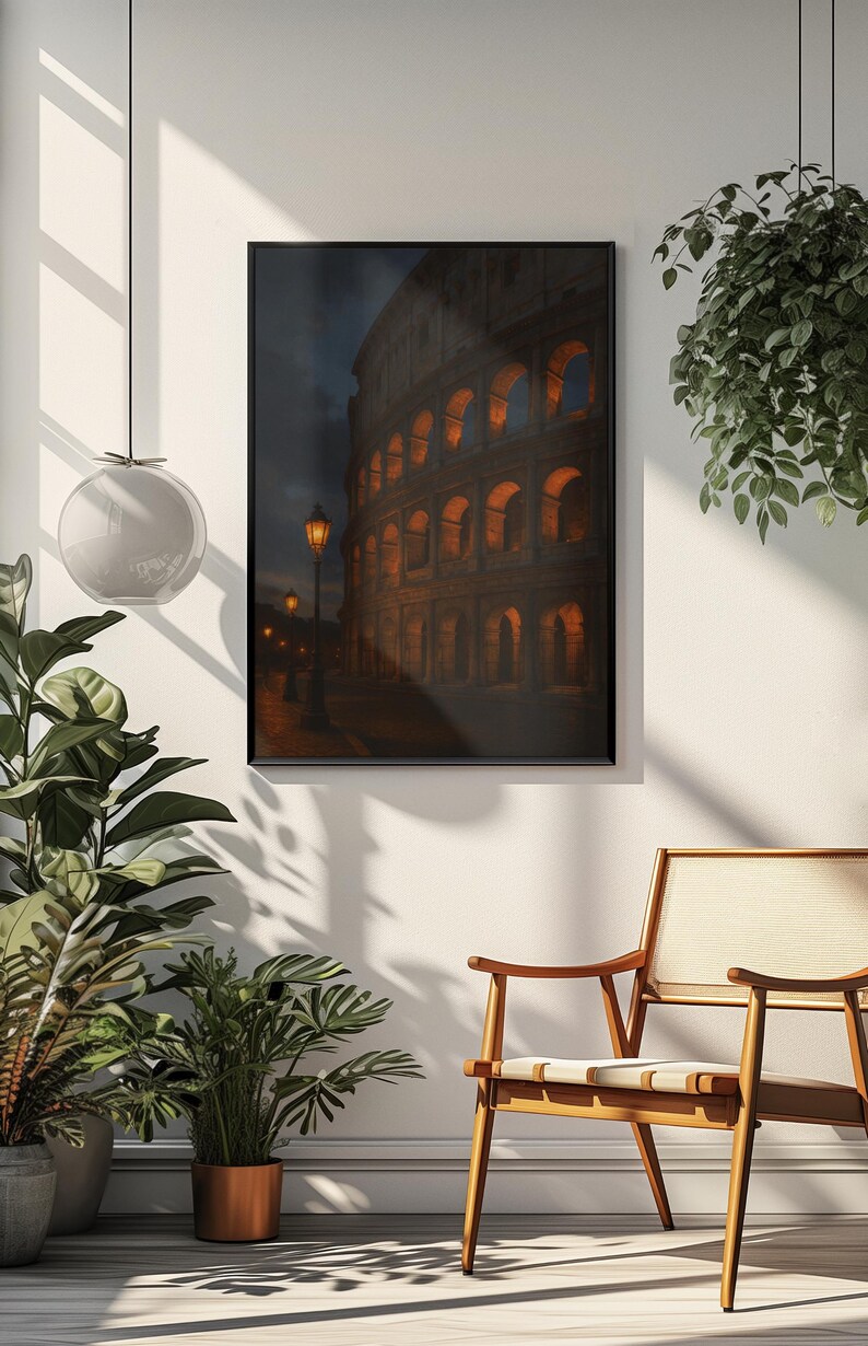 Colosseum Rome Italy Wall Art Canvas Print Ancient Roman Architecture ...