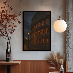 Colosseum Rome Italy Wall Art Canvas Print Ancient Roman Architecture ...