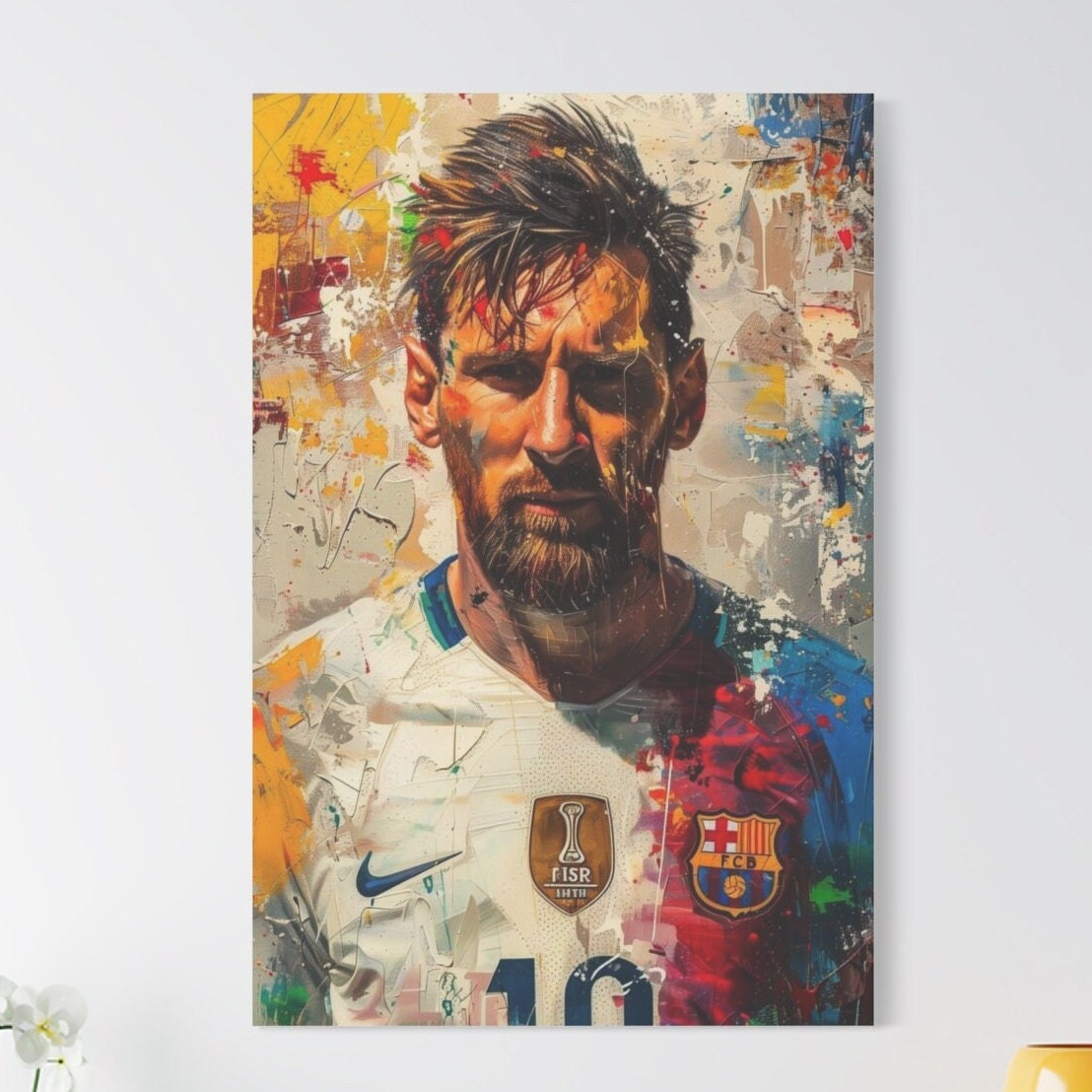 Lionel Messi Poster, Messi Canvas, Soccer Prints, Argentina Painting ...