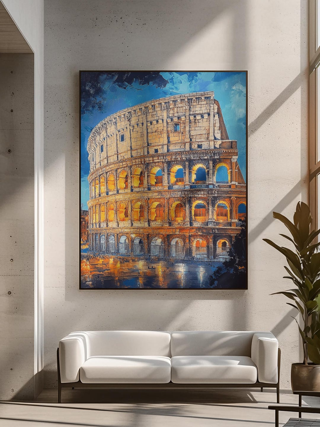 Coliseum Rome Canvas Print Italian Renaissance Style Wall Art Historic ...