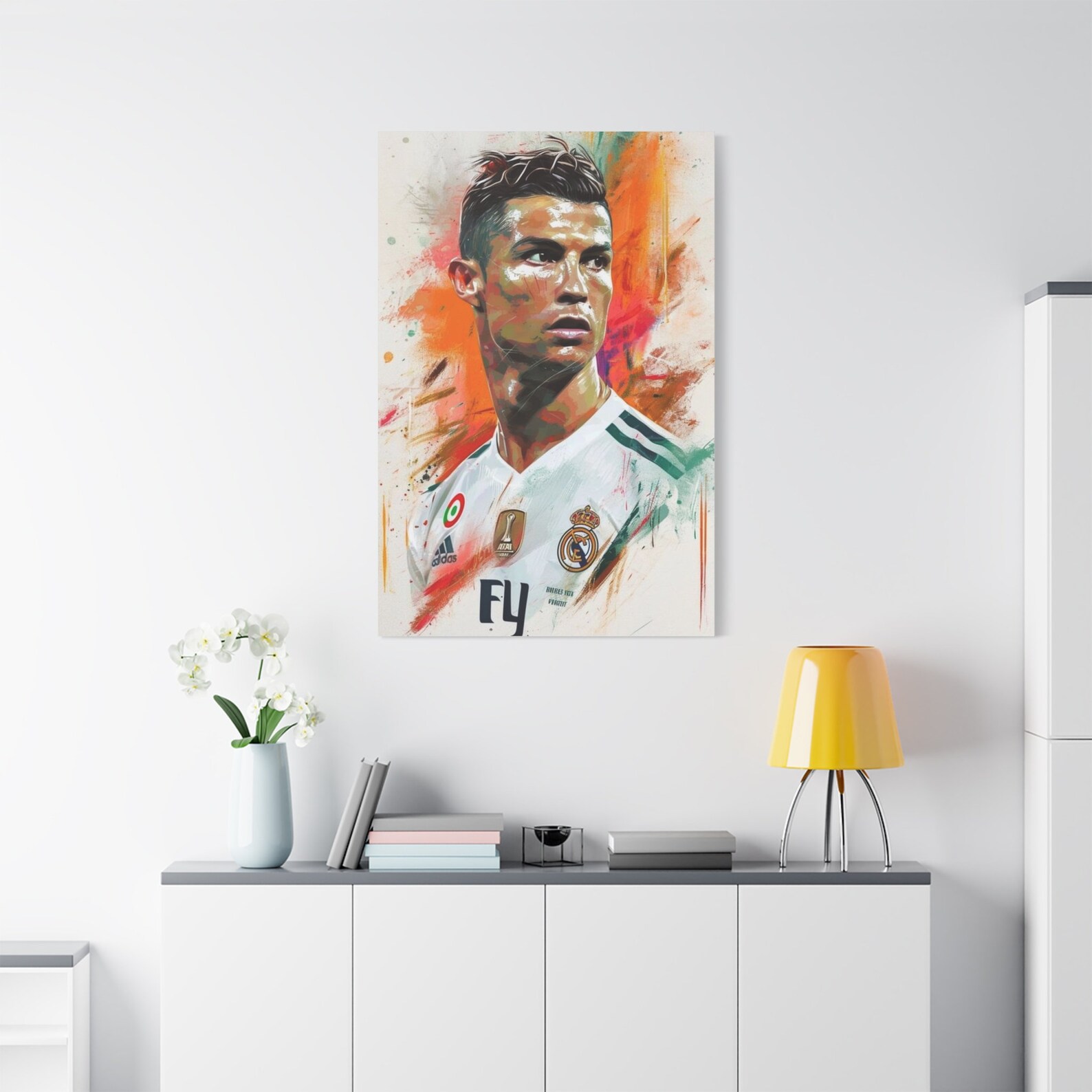 Cristiano Ronaldo Poster, Ronaldo Canvas, CR7 Art, Soccer Player ...