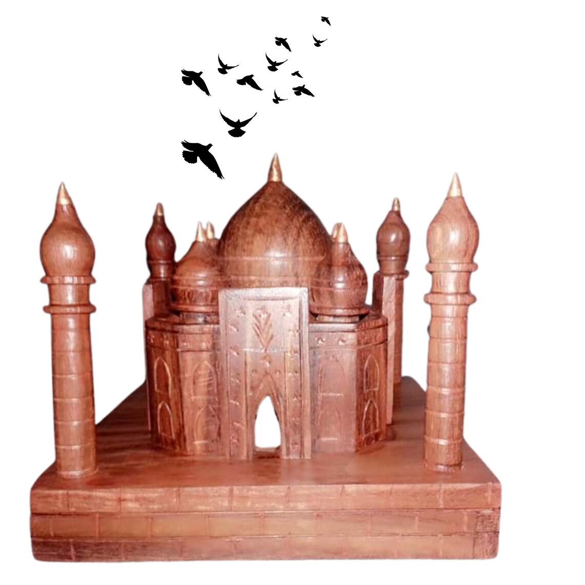 Hand-carved Wooden Taj Mahal Model Wooden Taj Mahal Sculpture hand ...