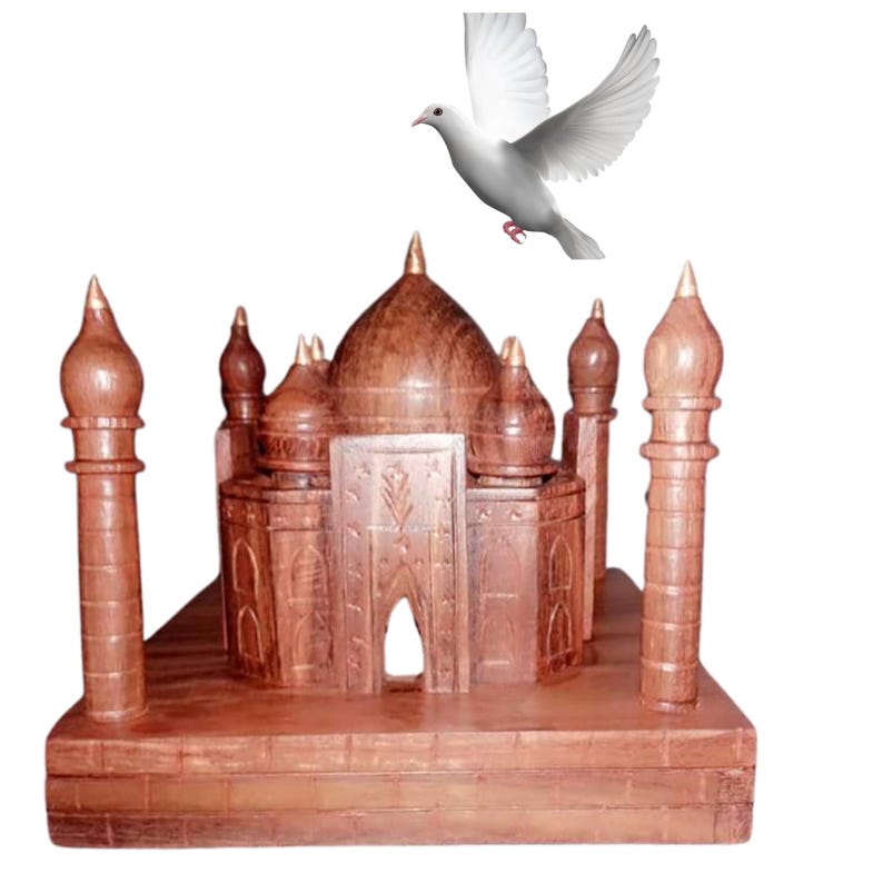 Hand-carved Wooden Taj Mahal Model Wooden Taj Mahal Sculpture hand ...