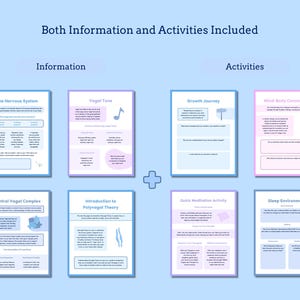 Nervous System Regulation Workbook, Polyvagal Theory Worksheets ...