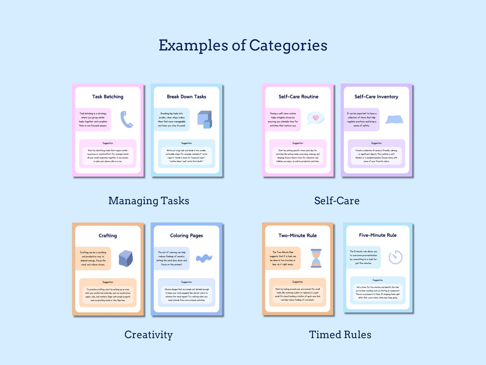 ADHD Coping Cards, ADHD Therapy Resources, ADHD Visual Aids, Dealing ...