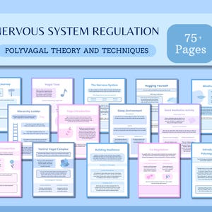 Nervous System Regulation Workbook, Polyvagal Theory Worksheets ...