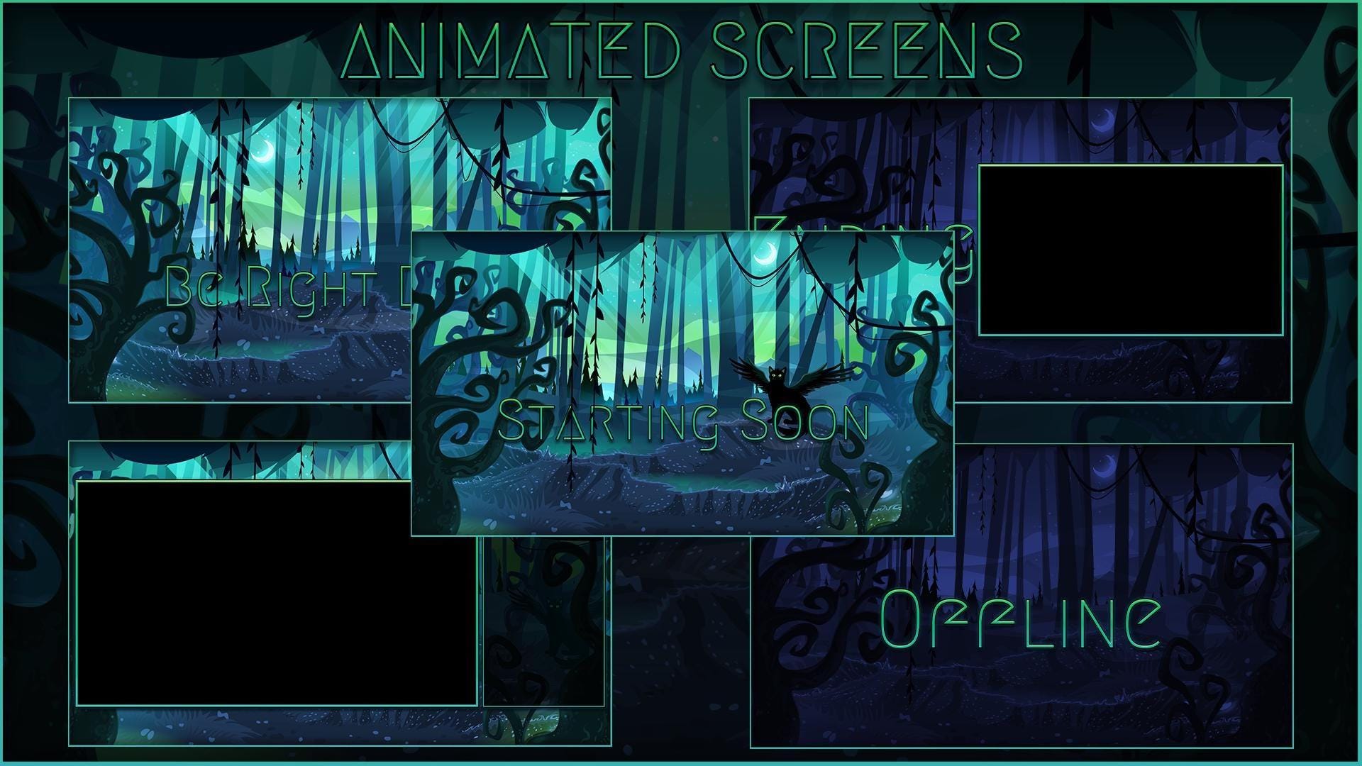 Mystic Twilight Twitch Overlay Package: Ethereal Stream Graphics ...