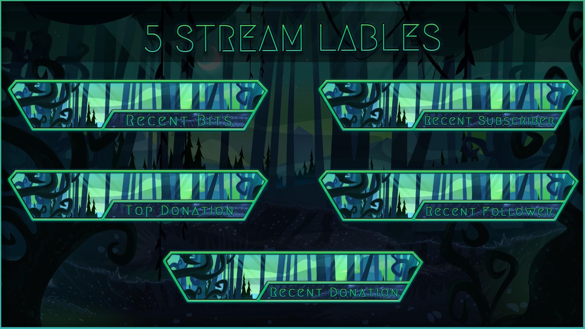 Mystic Twilight Twitch Overlay Package: Ethereal Stream Graphics ...