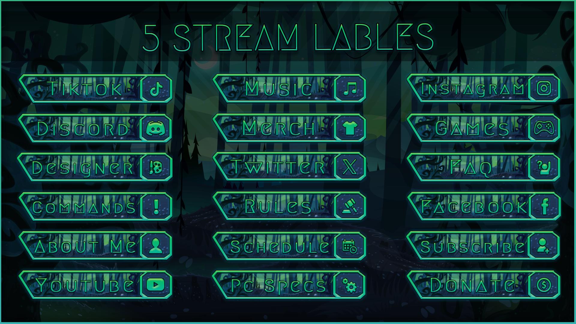 Mystic Twilight Twitch Overlay Package: Ethereal Stream Graphics ...