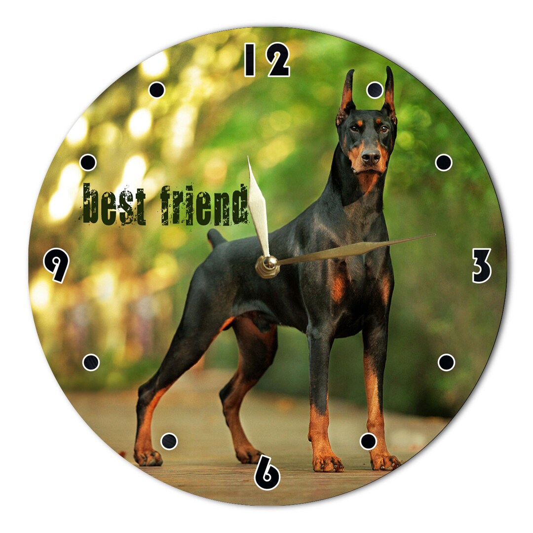Doberman Vinyl Record Wall Clock: Modern Dog Breed Decor - Etsy