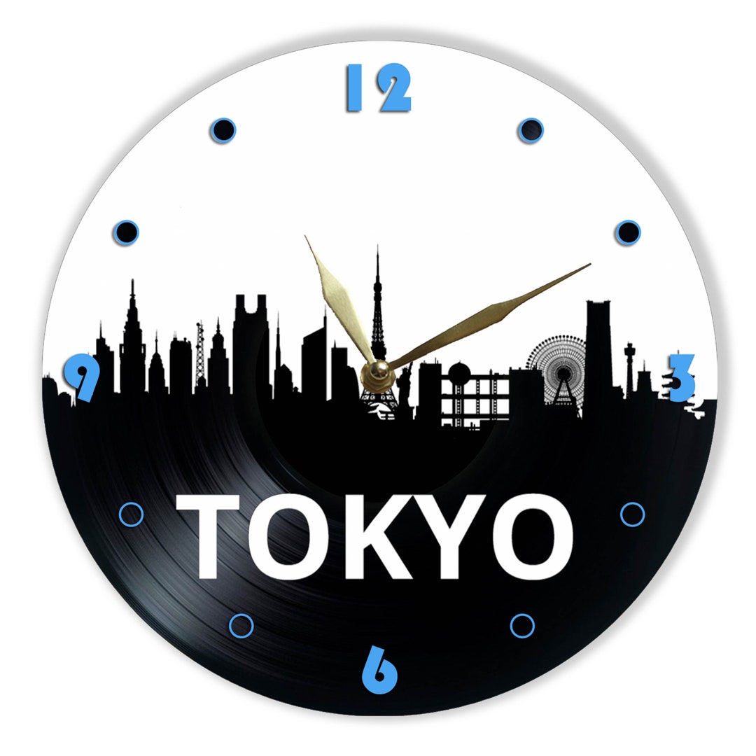 Tokyo Skyline Vinyl Record Clock: Modern Home Decor Gift - Etsy