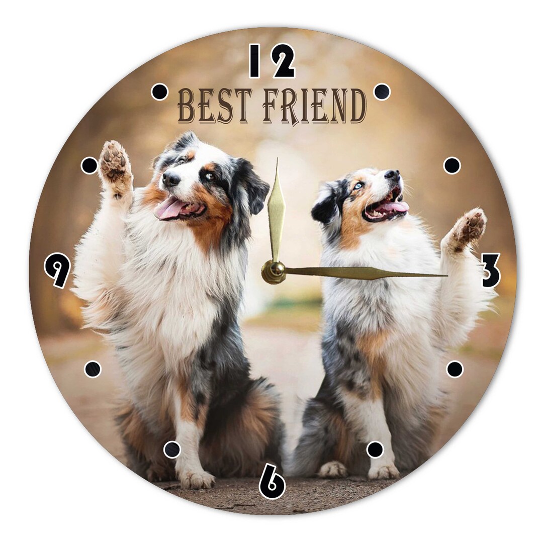 Australian Shepherd Vinyl Record Clock: Dog Breed Wall Decor - Etsy