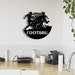 Personalized Vintage Vinyl Record Football Wall Clock: Modern Home ...