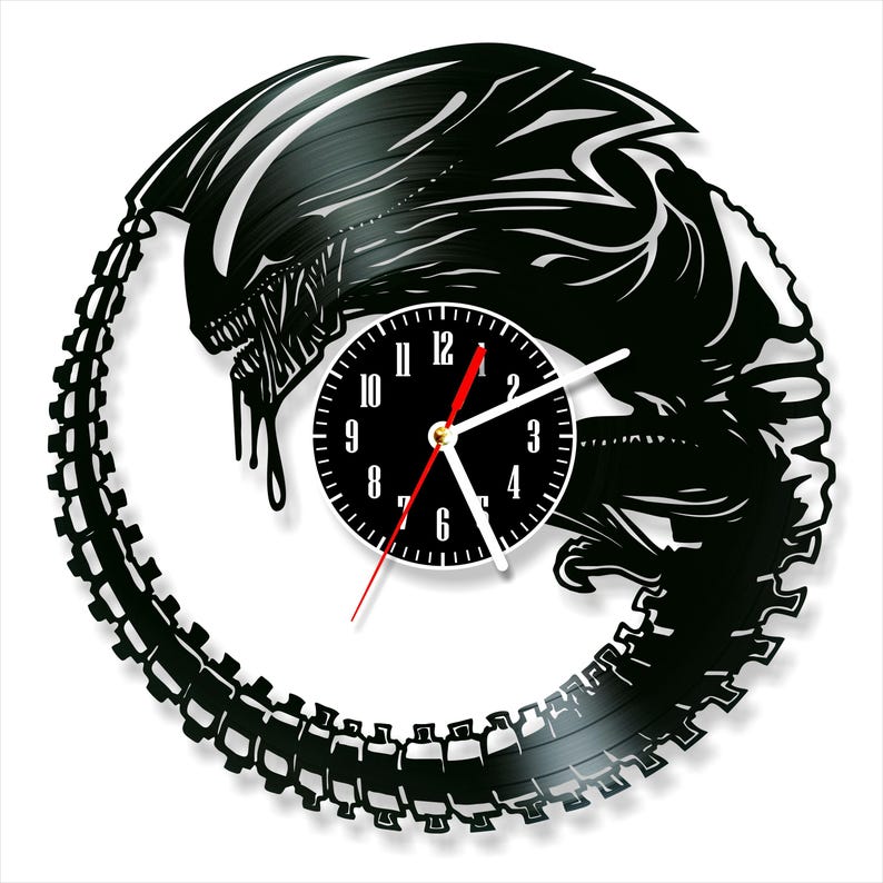 Alien Vinyl Record Wall Clock: Modern Home Decor Gift - Etsy