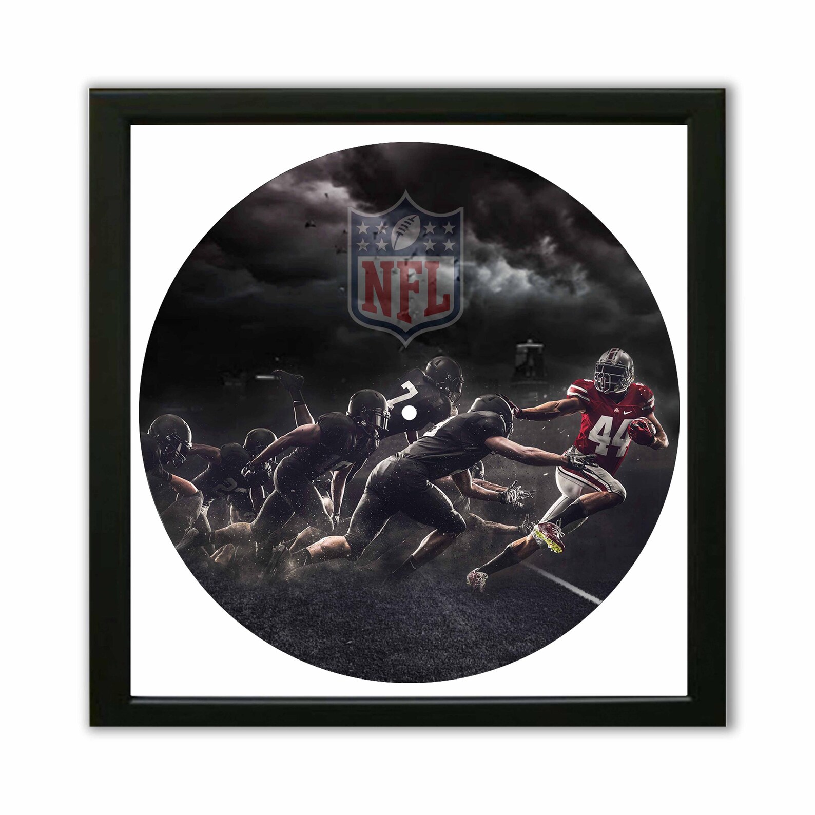 Football Team Vinyl Record Clock: Painted NFL Wall Decor - Etsy