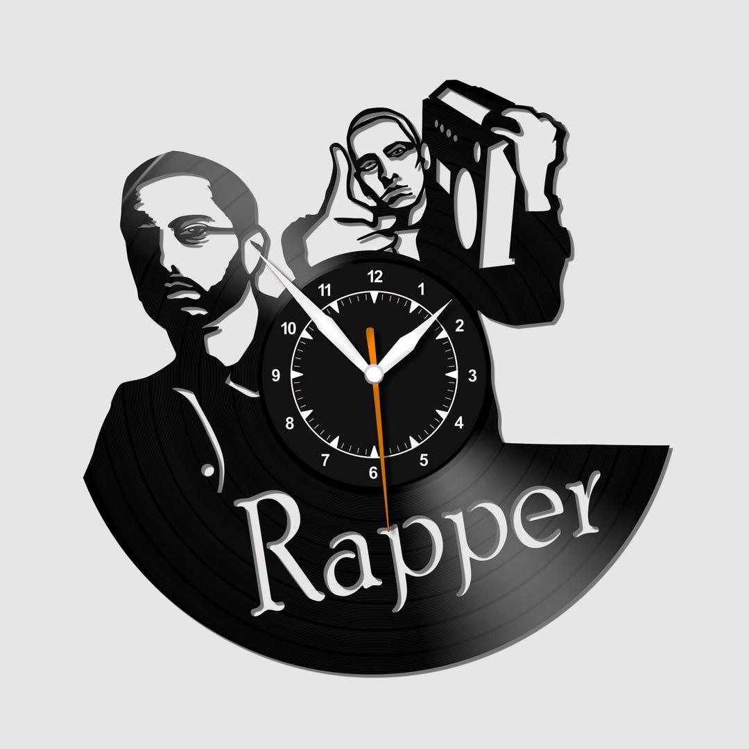Personalized Rapper Vinyl Record Wall Clock - Modern Home Decor - Etsy