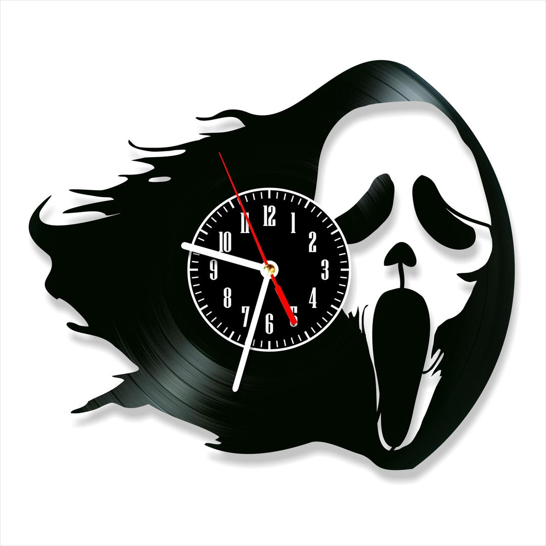 Ghost Vinyl Record Wall Clock: Modern Halloween Decor - Etsy