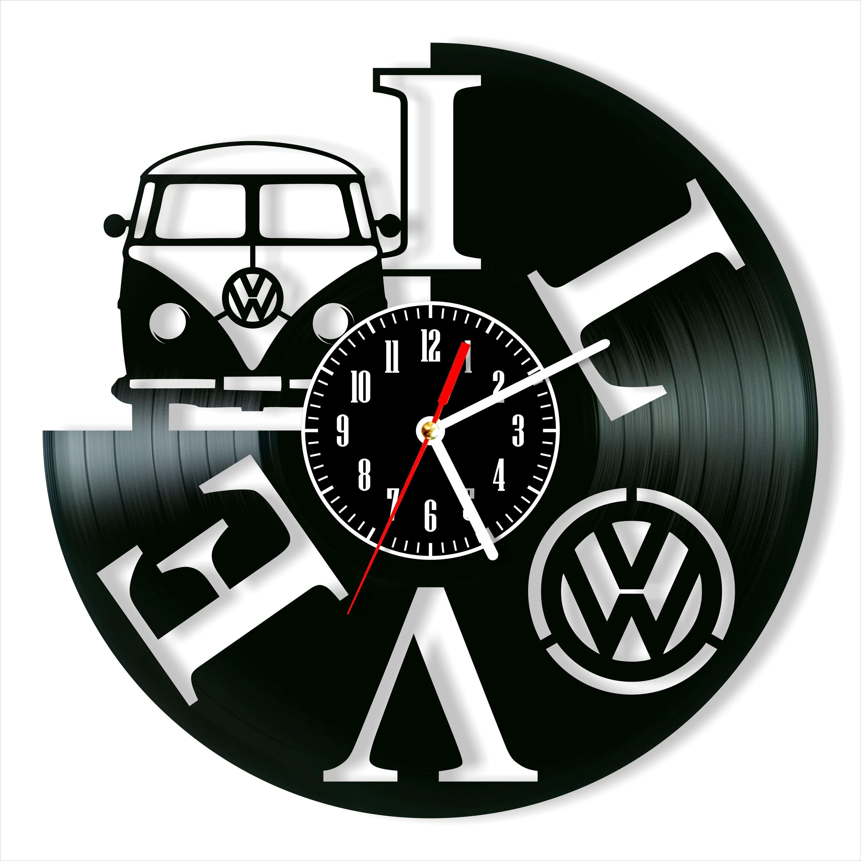 Car Wall Clock 12 Made Out of Vintage Vinyl Record, Modern Wall Decor ...