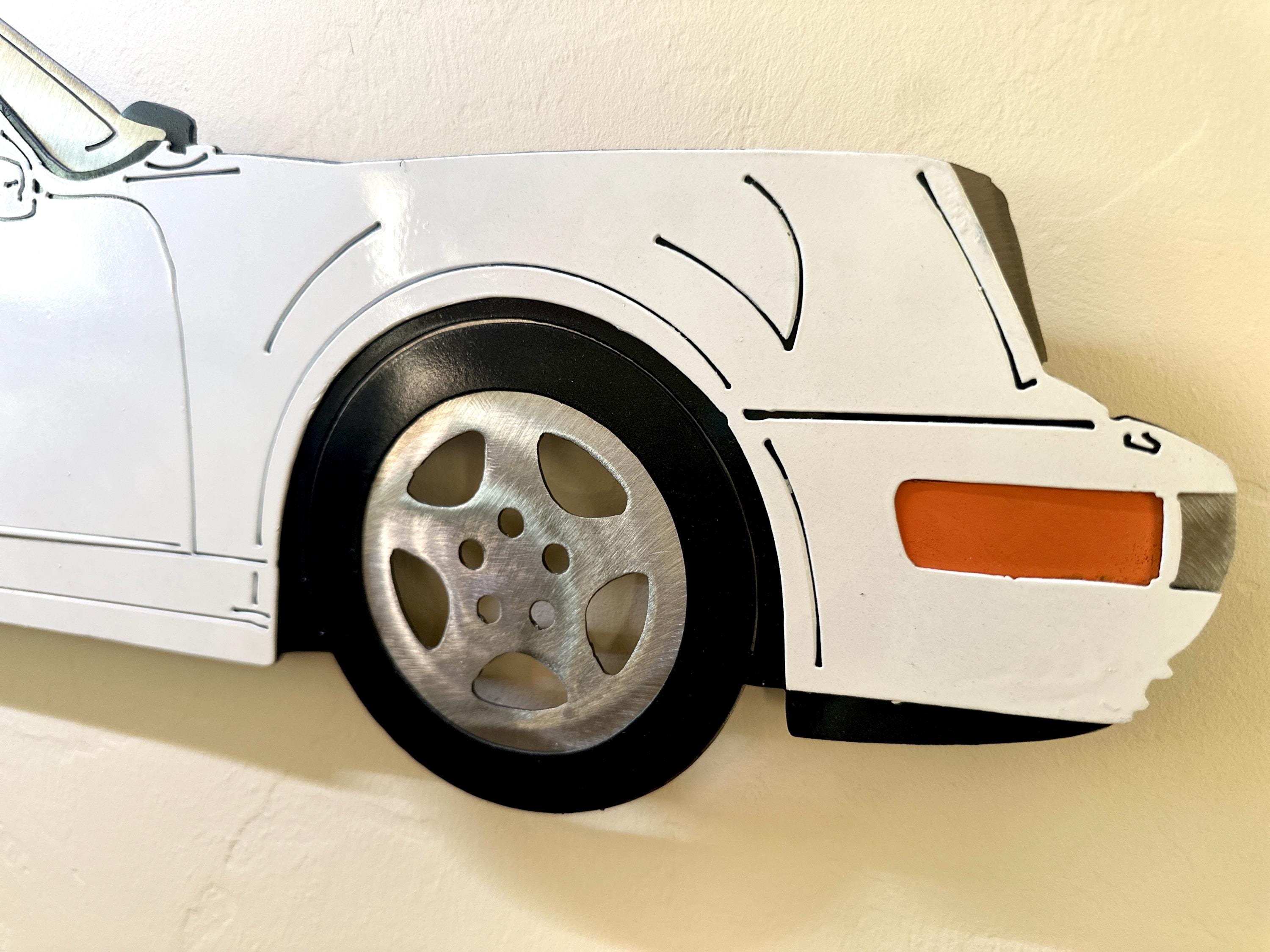 Porsche 911 Turbo 91 Metal Wall Hanging Art Side View German ...