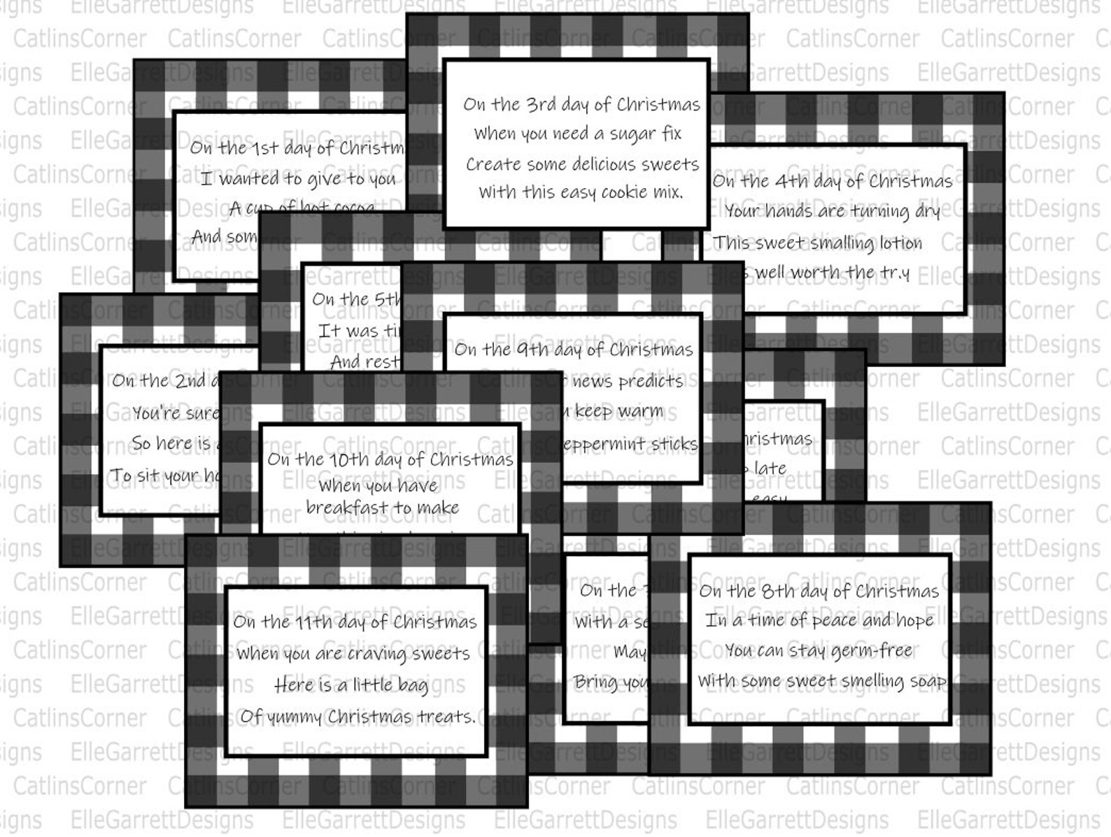 12 Days of Gifts for Christmas Teacher Gift Neighbor Gift | Etsy