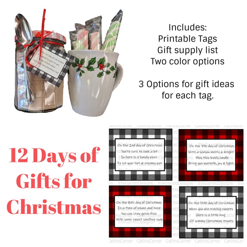 12 Days of Gifts for Christmas Teacher Gift Neighbor Gift - Etsy