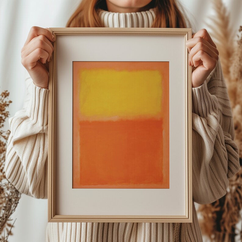 Mark Rothko : Orange and Yellow 1956 Abstract Expressionism Giclee Wall ...